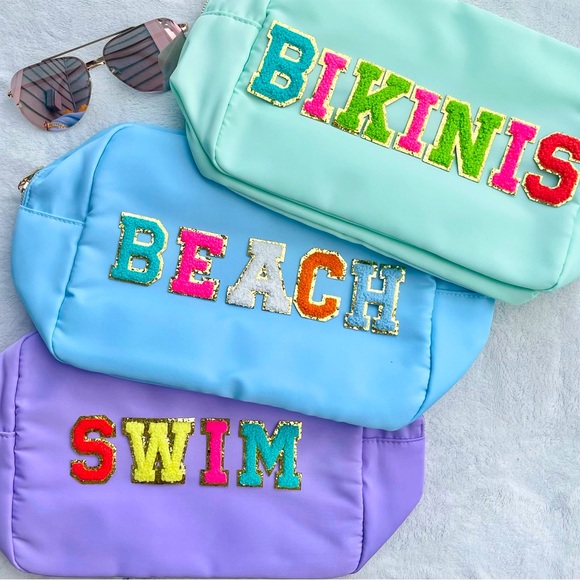 Bags | Custom Pouches With Patches Beach Bag Swim Pouch Travel Bag ...